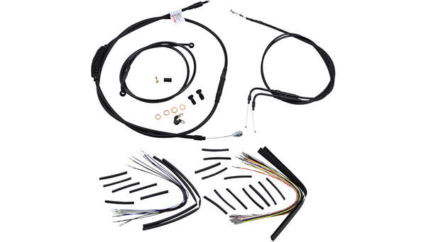 BURLY BRAND Control Kit - 16" Ape Hanger Handlebars - Softail '00-'06 ...