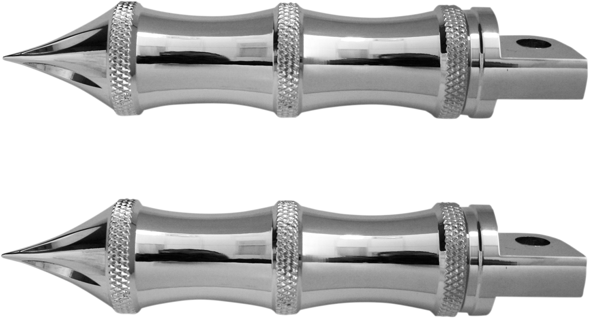 ACCUTRONIX Tribal Footpegs - Male Mount - Chrome RP111-LC — PartsOutlet ...