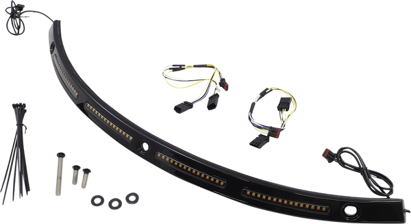 CUSTOM DYNAMICS Windshield Trim - Sequential Turn Signals - Black - FL ...