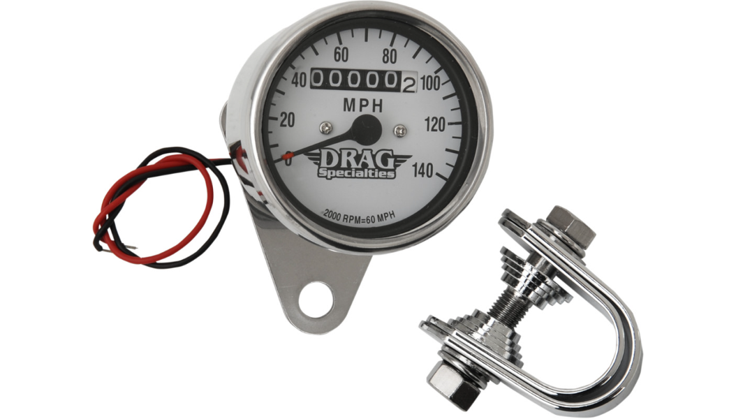 DRAG SPECIALTIES 2.4" MPH Mini LED Mechanical Speedometer/Indicators ...
