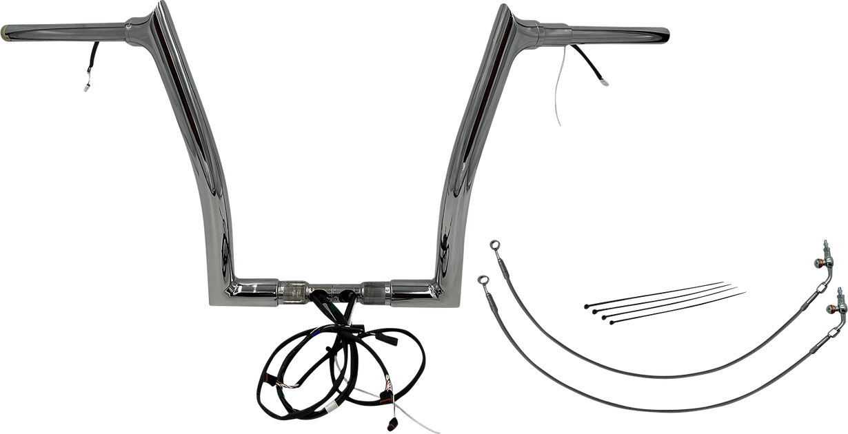 FAT BAGGERS INC. EZ Install Wired 1-1/2" Pointed Top Handlebar Kit - 1 ...