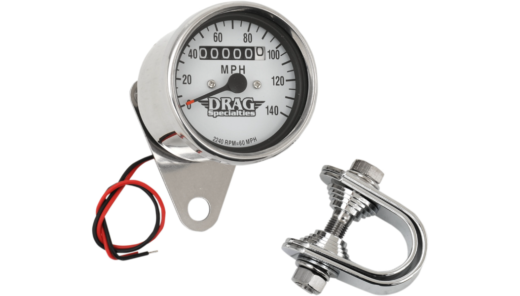 DRAG SPECIALTIES 2.4" MPH Mini LED Mechanical Speedometer/Indicators ...
