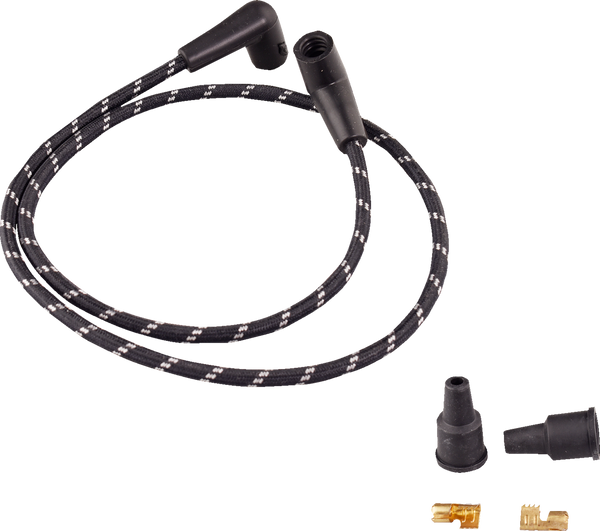 DRAG SPECIALTIES Plug Wires - Braided - Black/White - 40176 - Parts ...