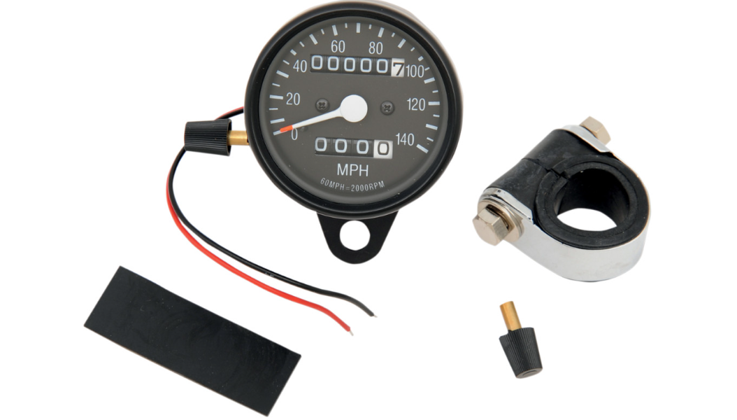 DRAG SPECIALTIES 2.4" MPH Mini LED Mechanical Speedometer/Indicators ...