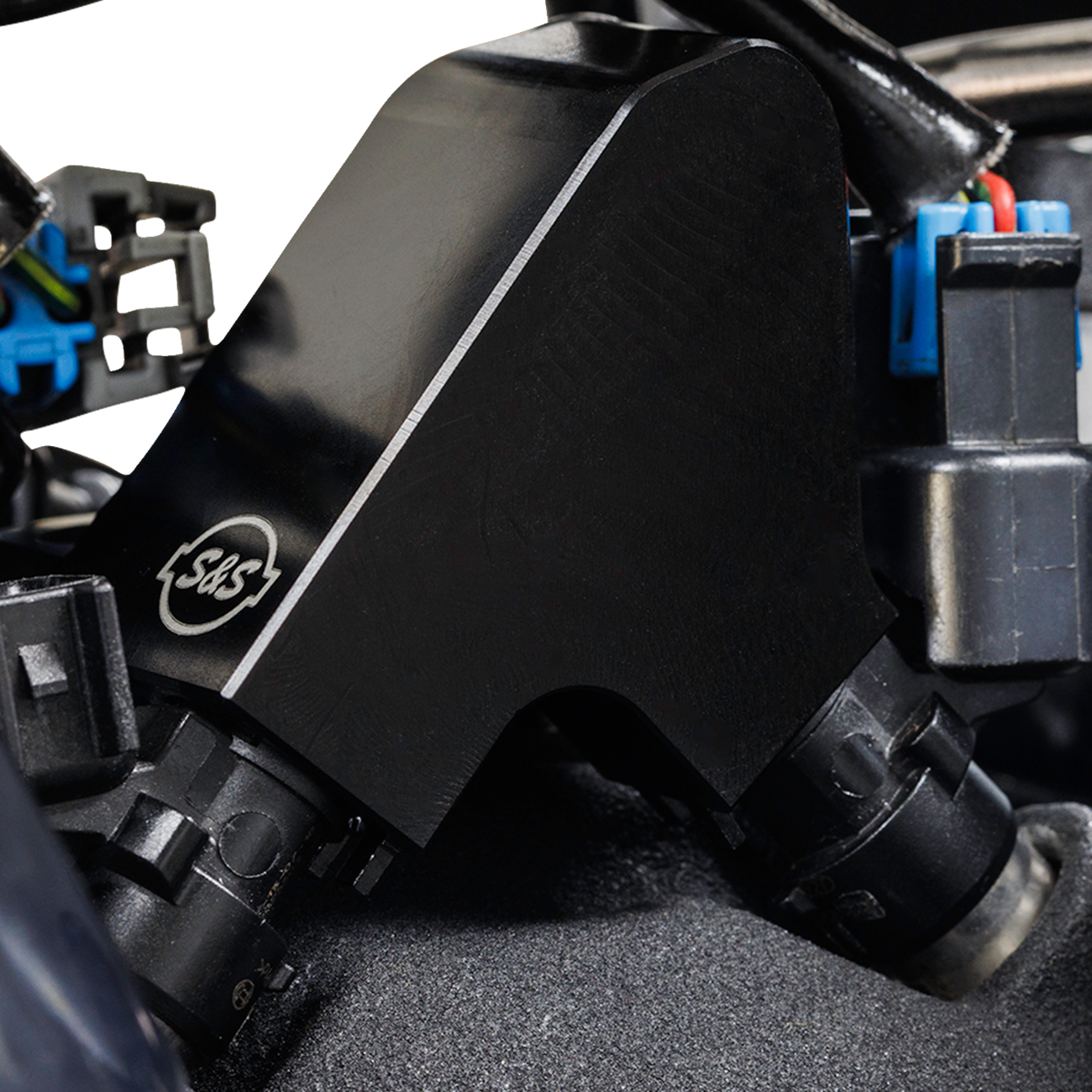 S&S CYCLE Replacement Fuel Rail Kit - Black - M8 Softail '18-'24 - 160 ...