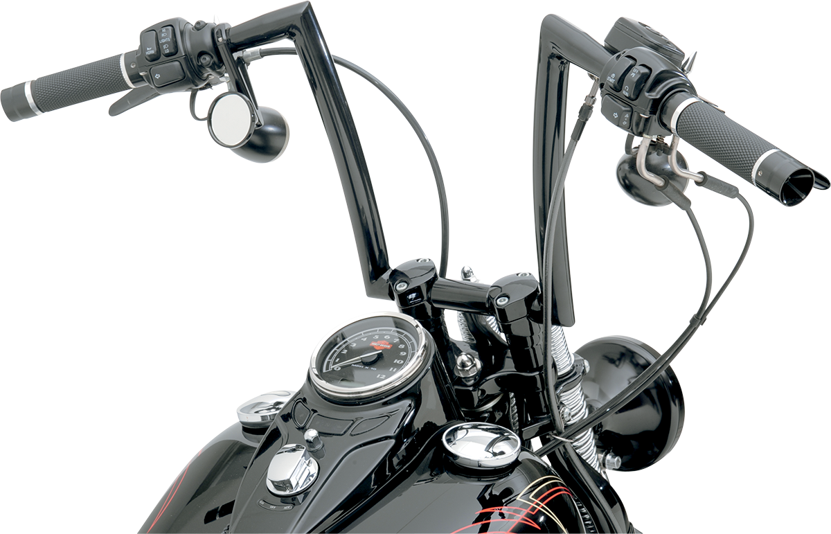 TODD'S CYCLE 1-1/4" Strip Handlebar - Springer - 12" Rise - Black - Ha — PartsOutlet.com.au