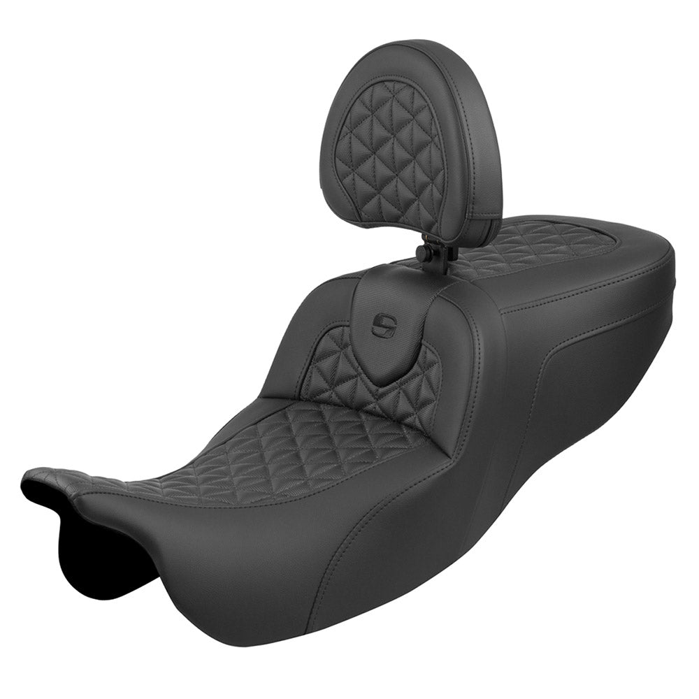 SADDLEMEN Roadsofa Seat - with Backrest - Tri-Gripper - FLRT/FLTRT '15 ...