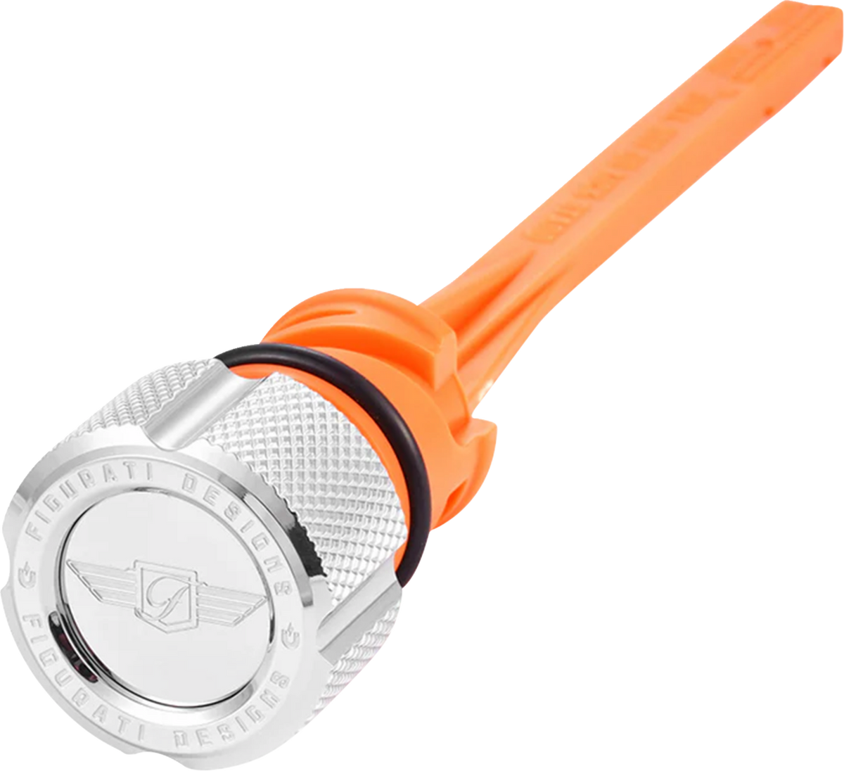 FIGURATI DESIGNS Magnetic Oil Dipstick - Knurled - Silver - M8 Softail ...