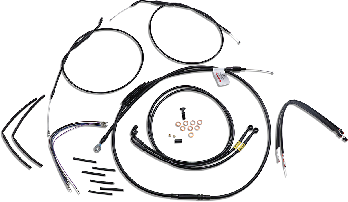 BURLY BRAND Cable Kit - Jail Bar - 14" Handlebars - Harley-Davidson '12 ...