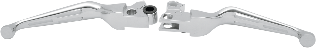 DRAG SPECIALTIES Levers - Slotted - Chrome - Harley-Davidson '96-'17 ...