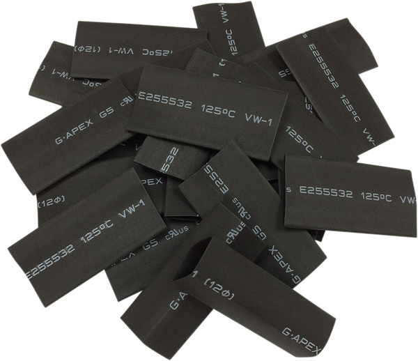 DRAG SPECIALTIES Heat Shrink tube - 25PK - Black - E25-0092K4 ...